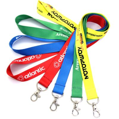 중국 맞춤형 실크 직조 승화 인쇄 애니메이션 디자인 프로모션 끈, 분리형 클립 포함 판매용