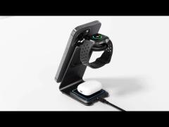 Magnético Personalizado Presentes Eletrônicos 3 em 1 Magsafe Desk Charger 15W Wireless