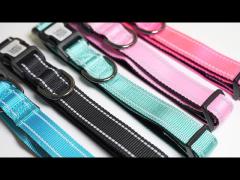 Luxe aanpasbare NFC Pet Tag Solid Reflexieve Nylon QR Code Hondenkraag