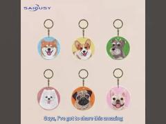 Realistische Ginger Cat Sleutelhanger - Handgeborduurde bont details + roestvaste ring + Purrperfect cadeau voor kattenliefhebber