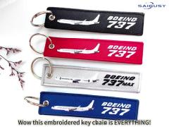 Cessna Letters Fashion Trinket Dubbelzijdig Borduurwerk Metalen Sleutelhanger