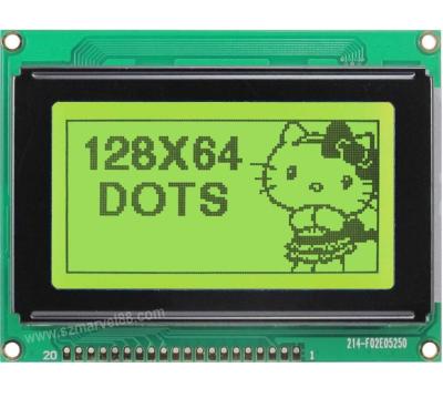 Китай M12864J-Y5, модуль LCD 12864 графиков, 128 x 64 дисплей, зеленый цвет STN желтый, transflective/p продается
