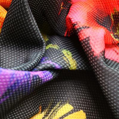 Cina 2 mm Stampa digitale Tessuto a maglia di poliestere Traspirante Tessuto a maglia morbida per scarpe in vendita