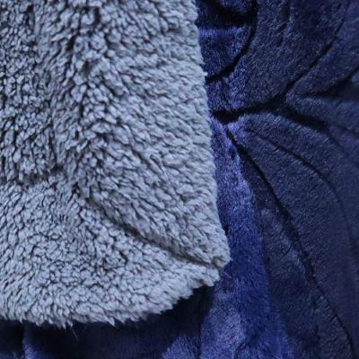 Cina Coperte a doppio lato in velluto di corallo, poliestere, pelliccia finta, coperte da lancio da minchia, 320 grammi. in vendita