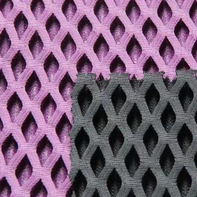 China Breathable 100% Polyester Sports Mesh Fabric 3D Mesh Fabric 10MM - 20MM for sale
