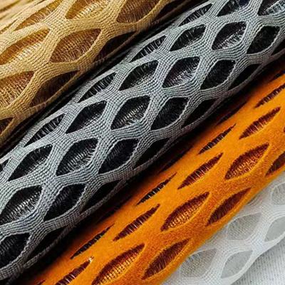 China Breathable 100% Polyester Sports Mesh Fabric 3D Mesh Fabric 10MM - 20MM for sale