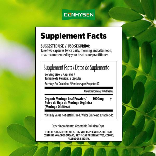 Quality Custom 100% Pure Moringa Capsules For Support Weight Management Healthy Joints for sale