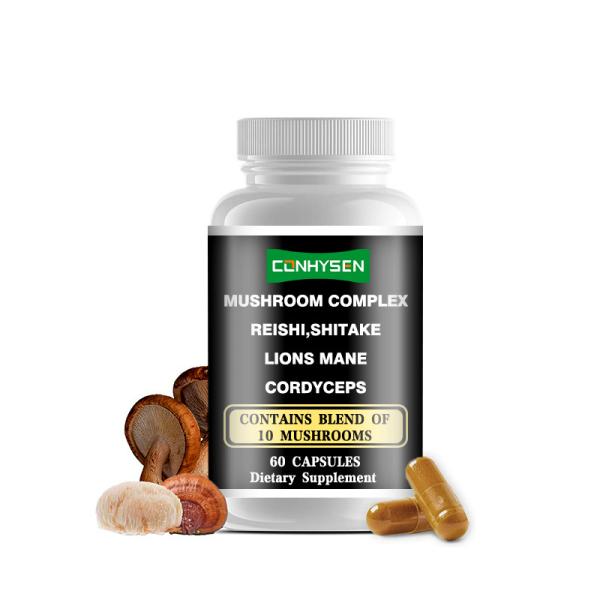 Quality Private Labels Mushroom Complex Capsules Boosts Immune Gut Health Energy 10 for sale