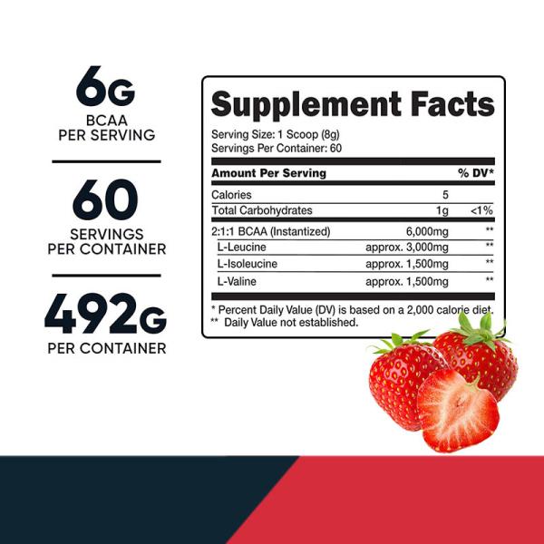 Quality BCAA Powder Fast Muscle Support Gym Pre-Workout Powder for Adults Women Men for sale