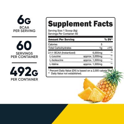 Cina BCAA in polvere costruire muscoli e forza Aminoacidi in polvere a catena ramificata in vendita