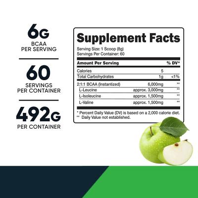 Cina Polvere BCAA per nutrizione sportiva sanitaria Supporta la crescita muscolare Bevanda energetica in vendita