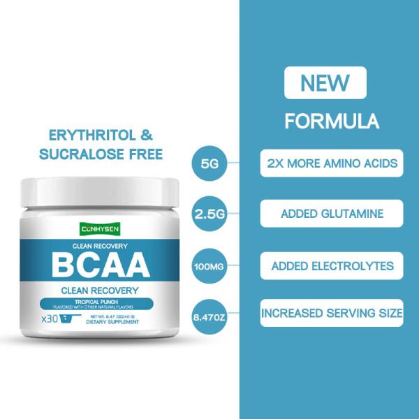 Quality Clean Recovery BCAA Powder Supports Fluid Balance Muscle Repair Zero Sugar for sale