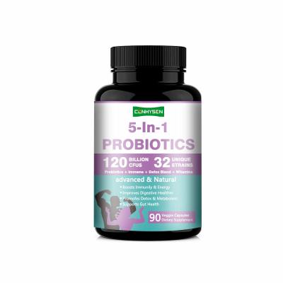 Cina Capsule Prebiotiche 5-in-1 Private Label Promuove la Disintossicazione e il Metabolismo Integratori Probiotici in vendita