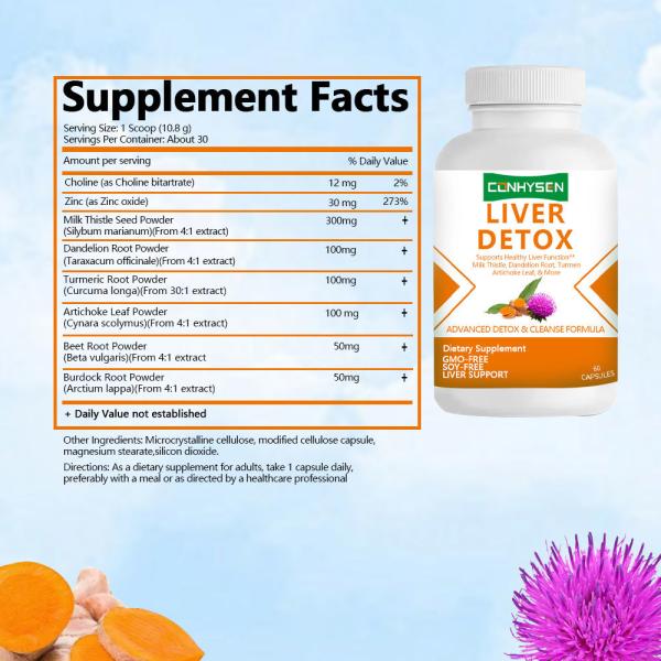 Quality Liver Detox Capsules Liver Detox Cleanse Supplement For Liver Function Support for sale