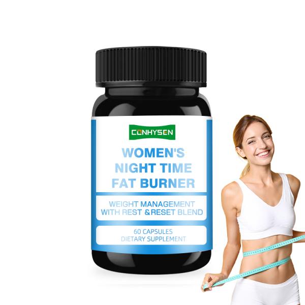 Quality Custom Label Slimming Supplement Women's Night Time Fat Burner Capsules Supports Blood Sugar Balance for sale