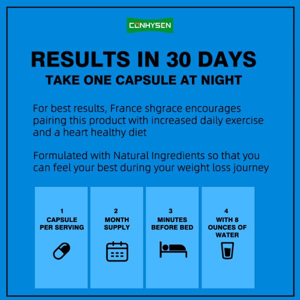 Quality Custom Label Slimming Supplement Women's Night Time Fat Burner Capsules Supports for sale