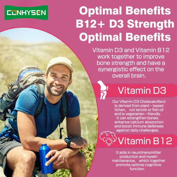 Quality Private Label Vitamin B12 Gummies Boosts Energy Promote Heart Health Maintain for sale