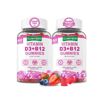 China Factory Direct Sugar Free Promote Brain Vitality Overall Heart Health Vitamin D3 B12 Gummies for sale
