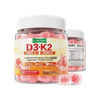 China Sodium Dietary Supplement Support Immune System Health Vitamin D3 K2 Gummies for sale