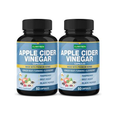 China OEM ODM Apple Cider Vinegar Capsules Made with Premium Herbs Ginger Root Turmeric Elderberry Support Heart & Digestion Health for sale