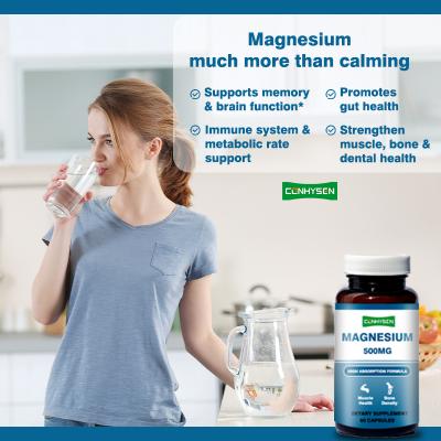 China Custom Branded Magnesium Capsules 500mg Supports Memory & Brain Function Non GMO for sale