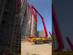 56M Used Concrete Pump Truck , Second Hand Sany Pump Truck On Benz Chassis Arocs 4143 Made In 2021