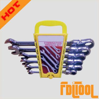 China 6PC Flexible Combination Gear Wrench Plastic Rack for sale