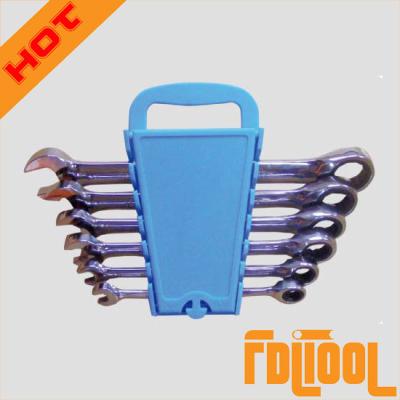 China 6PC Combination Gear Wrench Plastic Rack for sale