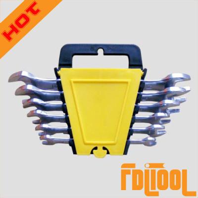 China 6PC Double Open End Wrench Plastic Rack for sale