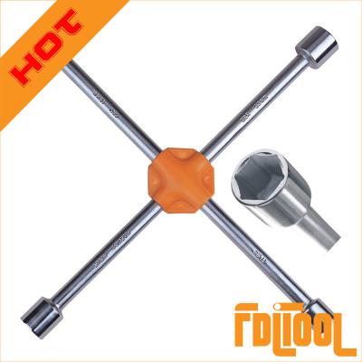 China 40CrV Cross Rim Wrench Satin Finished for sale