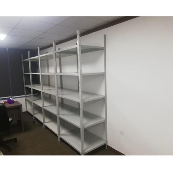 Quality 5-Layer Steel Stacking Shelves Bracket Slotted Angle Racks for Easy Warehouse for sale