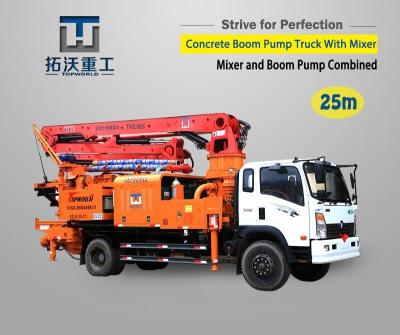 China Mixer Combined Model Truck Mounted Boom Pump Improve Construction Efficiency for sale