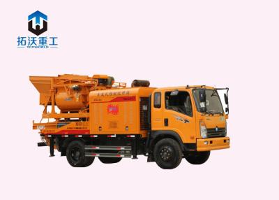 China High Pressure Portable Concrete Mixer And Pump Truck Simple Operation for sale