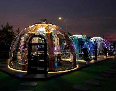 Cina Tenda a cielo impermeabile Cupola di bolla trasparente Glamping esterno Double Dome Tenda di policarbonato in vendita