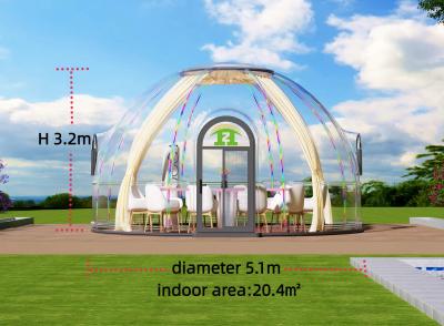 Cina Tenda a cielo impermeabile Cupola di bolla trasparente Glamping esterno Double Dome Tenda di policarbonato in vendita