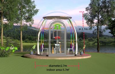 Cina Tenda a cielo impermeabile Cupola di bolla trasparente Glamping esterno Double Dome Tenda di policarbonato in vendita