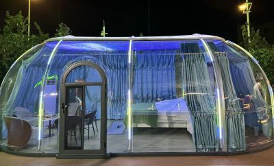 China Moderne intelligente outdoor prefab sterrenkamer waterdicht polycarbonaat koepels voor glamping geodetische koepel huis voor hotels Te koop