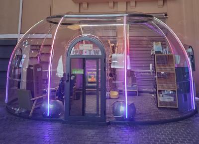 China Full Transparent 360 Degree Dining Bubble Tent 27.7m2 Geodesic Dome House for sale