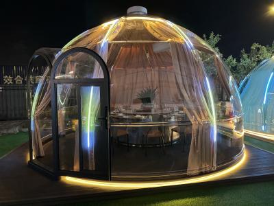 China Moderne luxe geprefabriceerde modulaire kassen orkaanbestendige PC Dome tent voor Resort Villa Capsule Dome Design Te koop