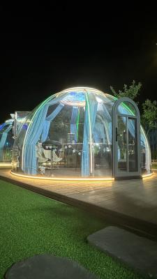 China Moderne luxe geprefabriceerde modulaire kassen orkaanbestendige PC Dome tent voor Resort Villa Capsule Dome Design Te koop