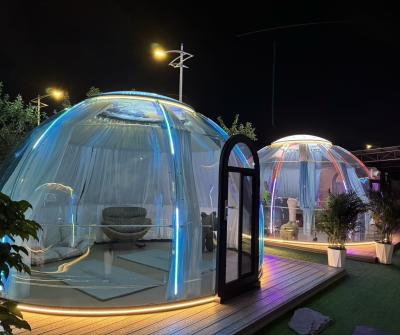 Cina Moderno Luxury Design Prefabbricato Case Verdeggiate Windproof PC Materiale Tenda Cupola per Villa Capsula Casa Cupola in vendita