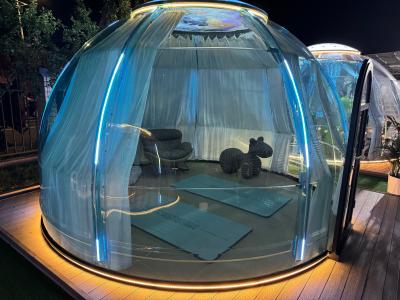 Cina Moderno Luxury Design Prefabbricato Case Verdeggiate Windproof PC Materiale Tenda Cupola per Villa Capsula Casa Cupola in vendita
