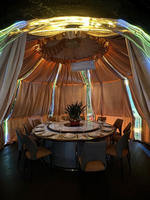 Cina Lounge gonfiabile all'aperto in acciaio e materiale PC per campeggi Hotel Villa o Star Dome Room-Green House in vendita