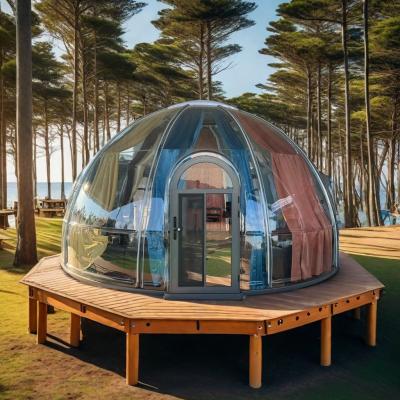 Cina Alta resistenza lussuosa impermeabile in policarbonato tenda cupola Eco con bagno PC Bubble House in vendita