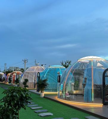 Cina Glamping Giardini Case Prefabbricate Tende Policarbonato Casa a doppia cupola in vendita