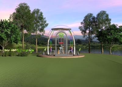 China Inflatable Star House Outdoor Glamping Transparent PC Dome Tent Bubble House Geodesic Design for sale