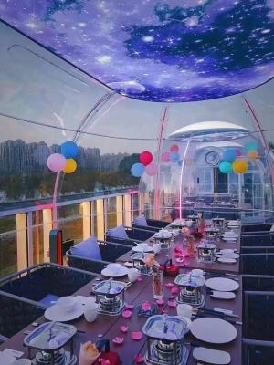 Cina Full House Designs Outdoor Polycarbonate Dome House Glamping Star Capsule Bubble Dome Camera in vendita