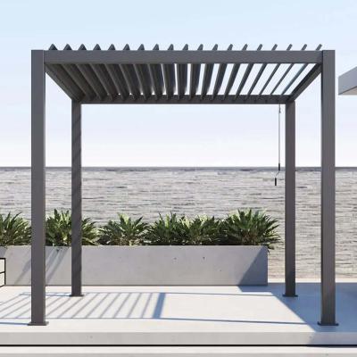 Cina Smart Outdoor Lounge Pavilion con controllo di rotazione di legno di alluminio in vendita