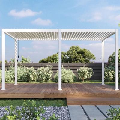 Cina Smart Outdoor Lounge Pavilion con controllo di rotazione di legno di alluminio in vendita