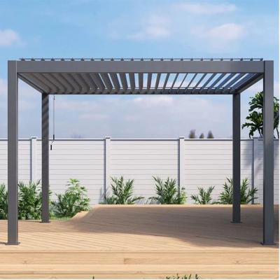 Cina Smart Outdoor Lounge Pavilion con controllo di rotazione di legno di alluminio in vendita
